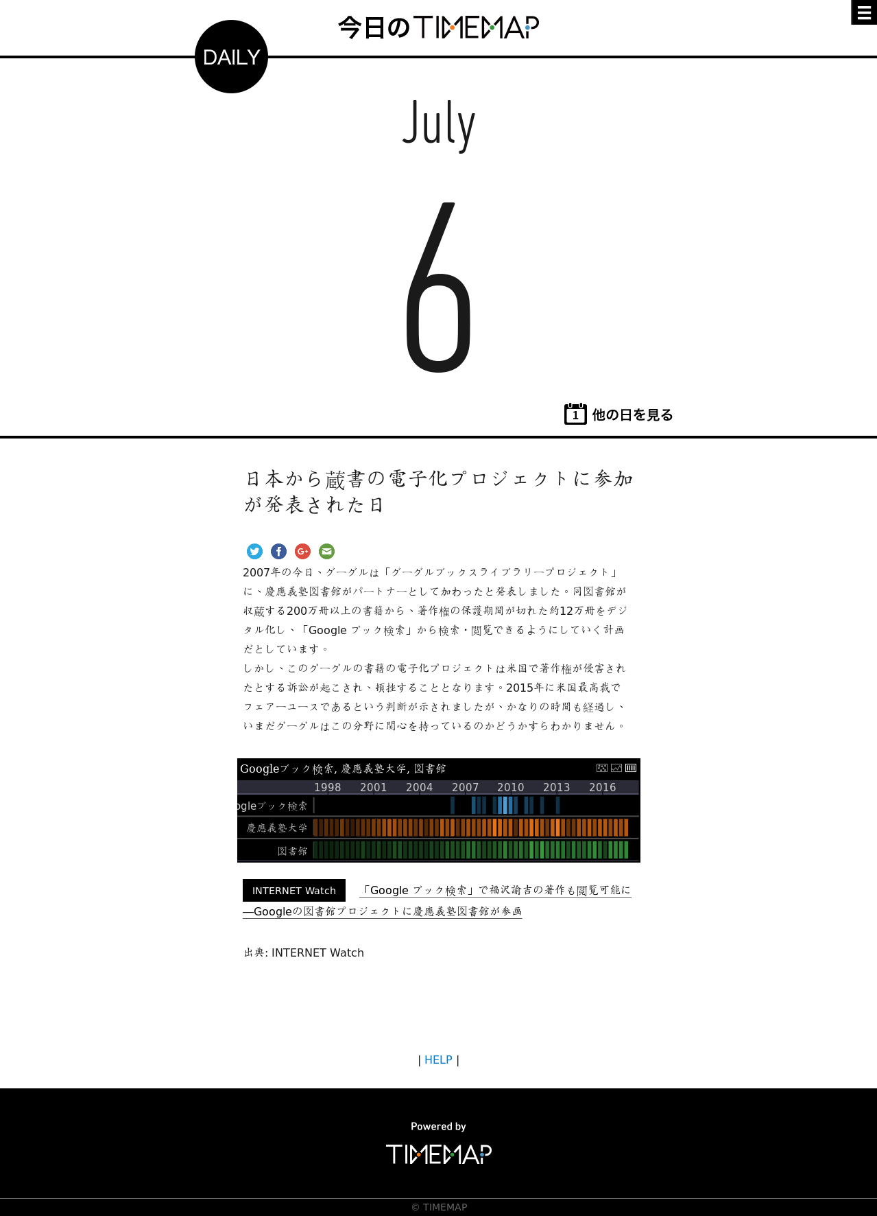 2016年7月6日 – TIMEMAP