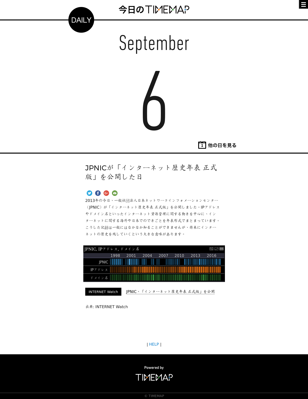 2016年9月6日 – TIMEMAP